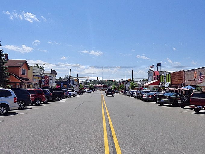 Grayling's main street flows as peacefully as the Au Sable River, carrying dreams of affordable retirement to every corner.