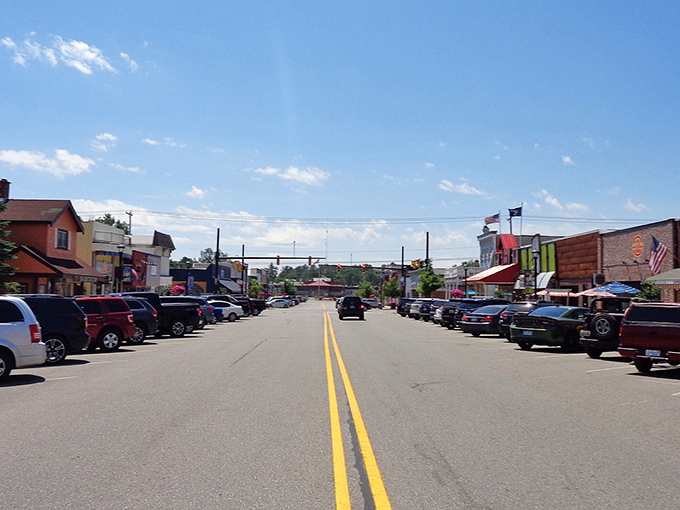 Grayling's downtown stretches ahead with promise, where every block holds potential for discovery and genuine human connection.
