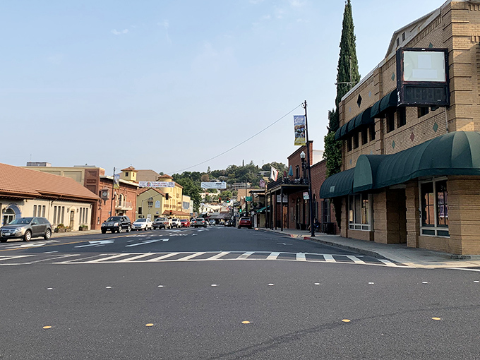 In Sonora, the street climbs into the hills, creating a stunning backdrop for a walk through this classic town.