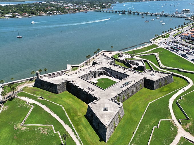 The iconic Castillo de San Marcos stands guard over St. Augustine's harbor, just as it has for centuries. History without the history-book prices!