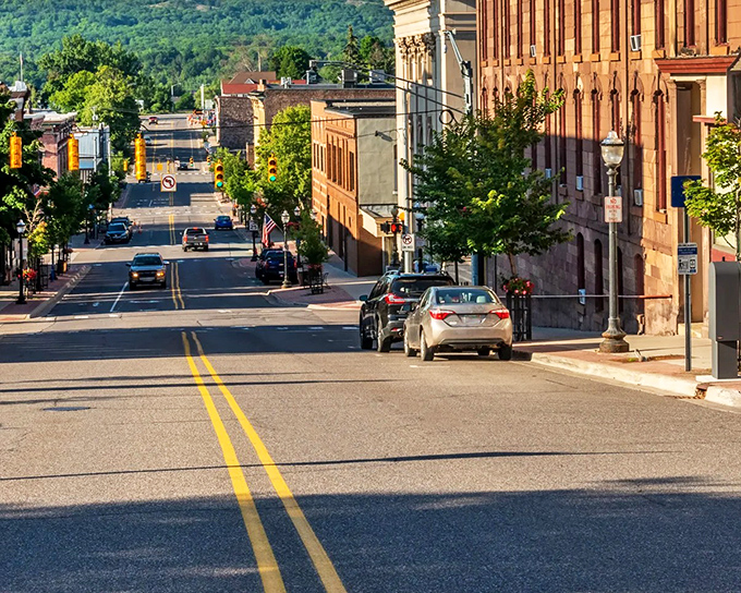 Historic architecture lines downtown streets, where century-old buildings have found new purpose housing cafes, boutiques, and local gathering spots.