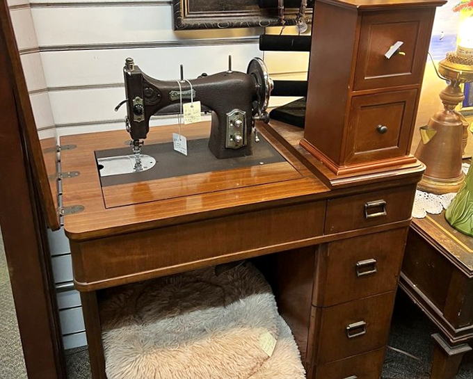 This isn't just furniture&mdash;it's a testament to craftsmanship from an era when things were built to outlast their makers. That sewing desk has stories sewn into its very grain.