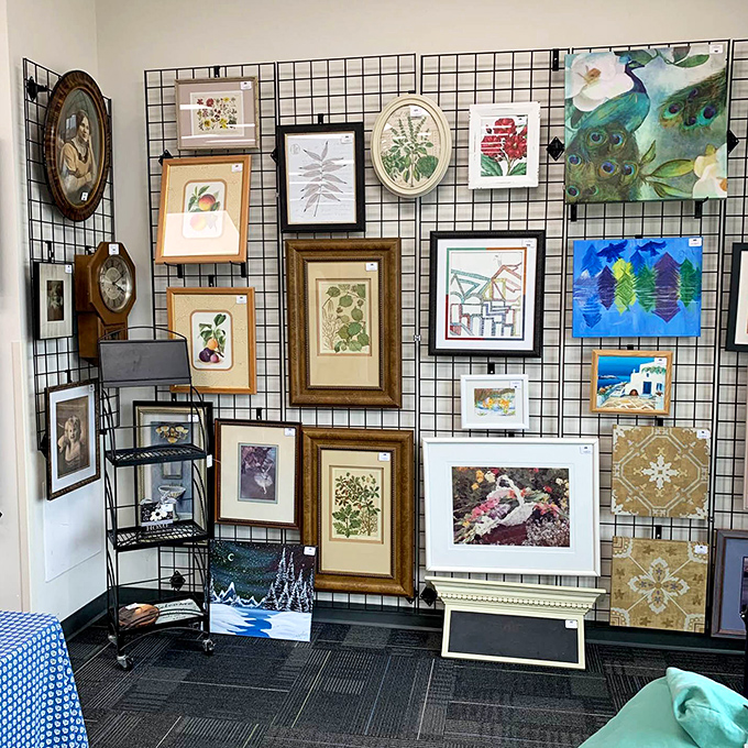 The art wall offers everything from elegant botanicals to whimsical watercolors&mdash;instant personality for blank walls on any budget.