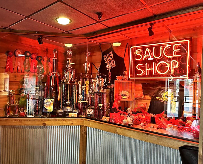 Wall of fame proving that excellence in barbecue doesn't go unnoticed or unrewarded.