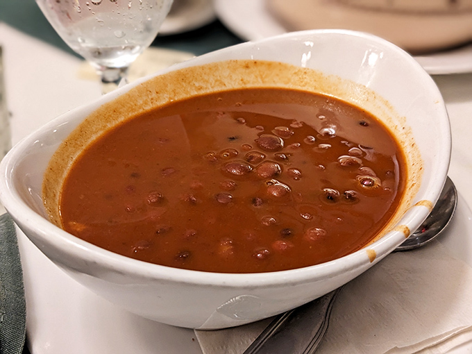 These pinquito beans aren't just a side dish—they're a Central Coast tradition. Small legumes carrying big, smoky flavor in every spoonful.