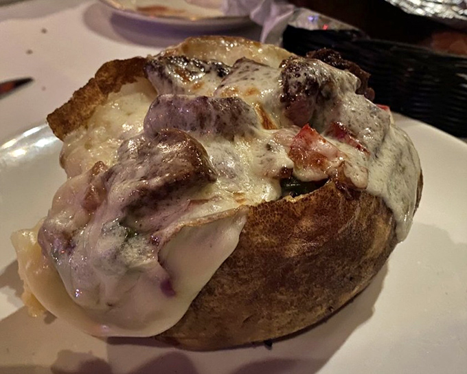 A baked potato so fluffy and perfect, it deserves its own standing ovation nightly.