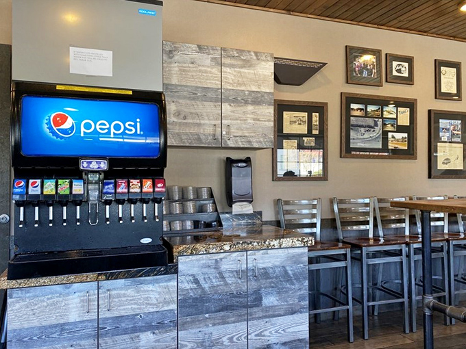 The soda fountain&mdash;where decisions about Pepsi products are made with the same gravity as choosing your first car. Refills are a given.