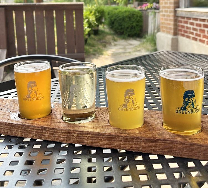 A flight of beers that tells the story of Greenbush better than words ever could. Each glass is a chapter in a very hoppy, very satisfying book.