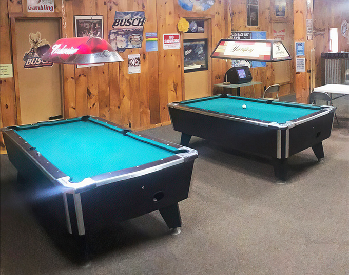 Pool tables waiting for friendly competition&mdash;where the real winners are those who ordered another round of appetizers for the table.