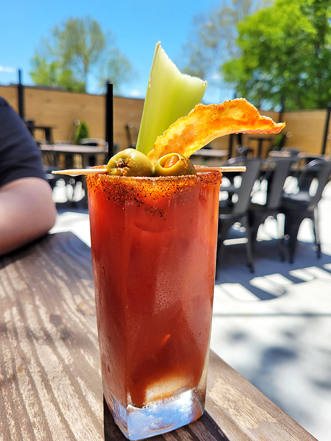 The Bloody Mary that's practically a meal&mdash;garnished with enough accessories to make it the Carmen Miranda of breakfast cocktails. 