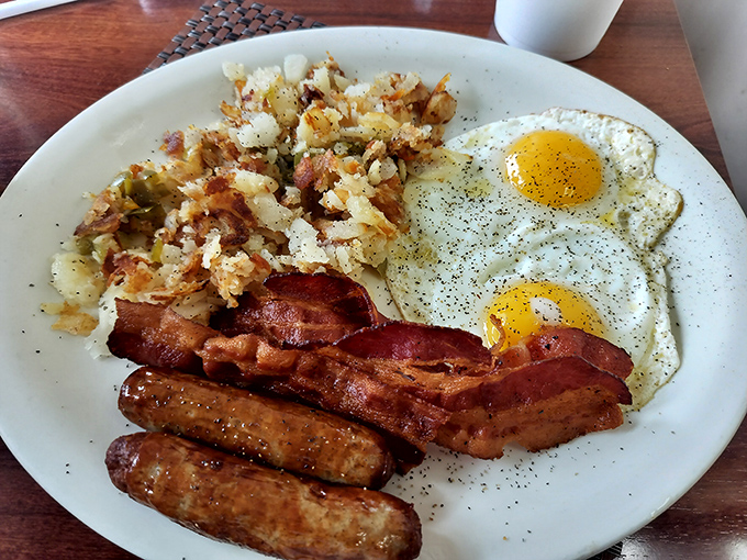 The breakfast platter that answers the eternal question: "Why choose one breakfast item when you can have them all?"