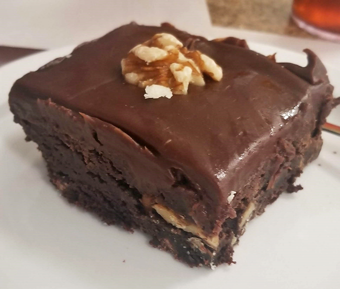 Chocolate brownies that provide the perfect sweet finale to your authentic delicatessen dining adventure.