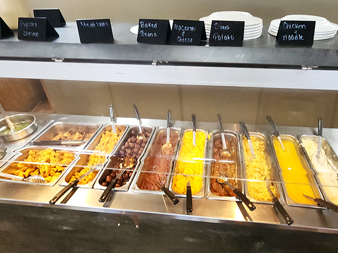 The buffet line&mdash;where decision-making becomes the hardest part of your meal. A parade of homestyle favorites awaits.