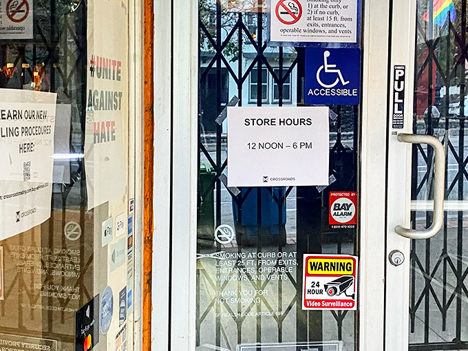 Store hours posted with minimalist precision&mdash;noon to 6pm daily&mdash;giving fashionistas a specific window for their treasure hunting expeditions.