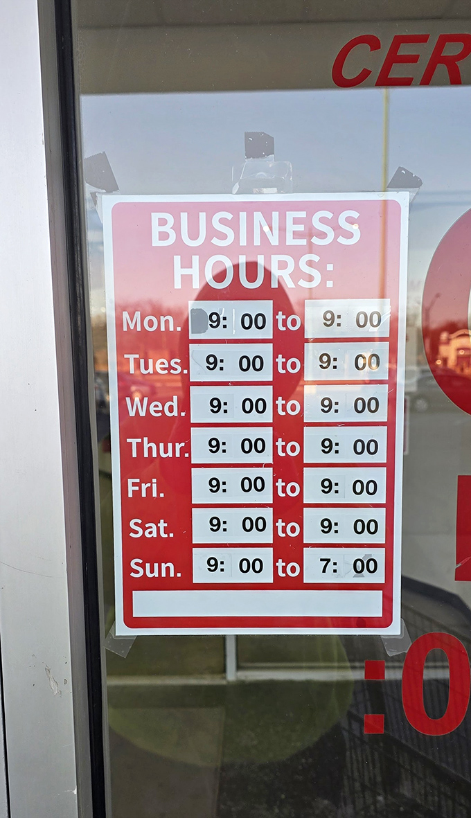 Business hours that respect the serious nature of thrift shopping. Note Sunday's early closing&mdash;even treasure hunters need rest.