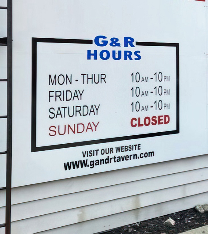 Open six days a week, closed on Sundays&mdash;because even legendary bologna sandwich makers deserve a day of rest.