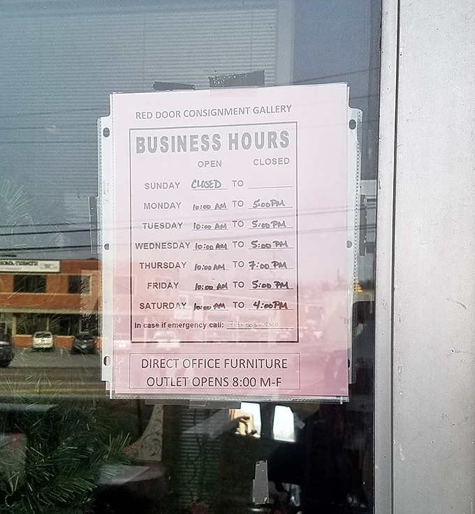 Business hours generous enough for both early birds and after-work browsers. The treasure hunt accommodates your schedule.