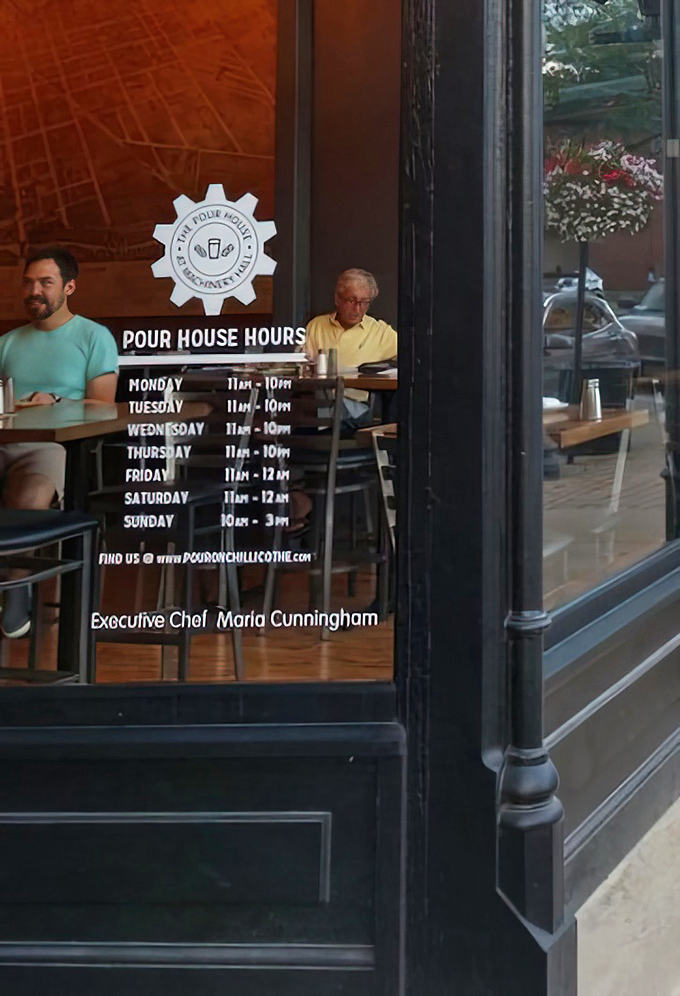 Hours posted for your planning pleasure. Note the Sunday brunch window&mdash;a time slot worth setting multiple alarms for.