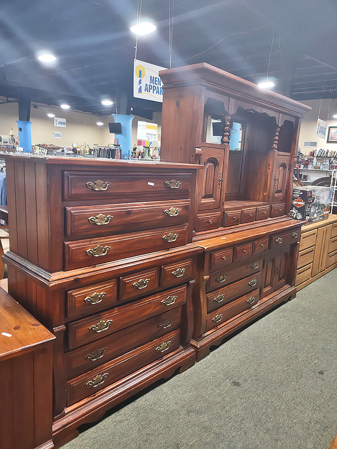 Solid wood furniture with the kind of craftsmanship that makes modern assembly-required pieces hang their particle board heads in shame.