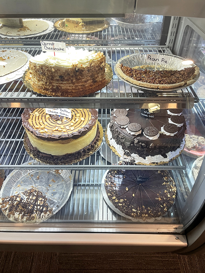 A dessert case that makes grown adults press their noses against glass like kids at a candy store.