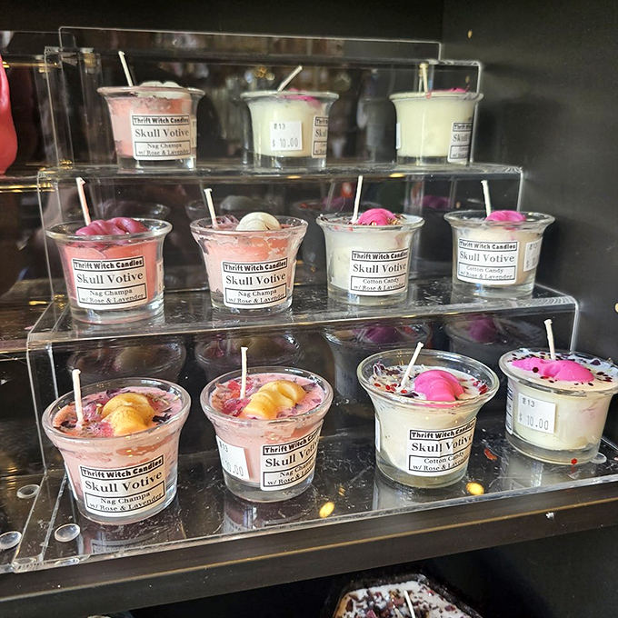 Skull votives that bring new meaning to "lighting up a room"&mdash;each one a tiny altar to both interior design and the macabre.