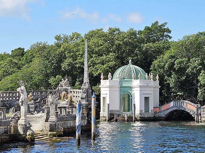 The Casin&ograve; pavilion floating on Biscayne Bay like a Renaissance jewel box. Not for gambling, unless you're betting on architectural perfection.