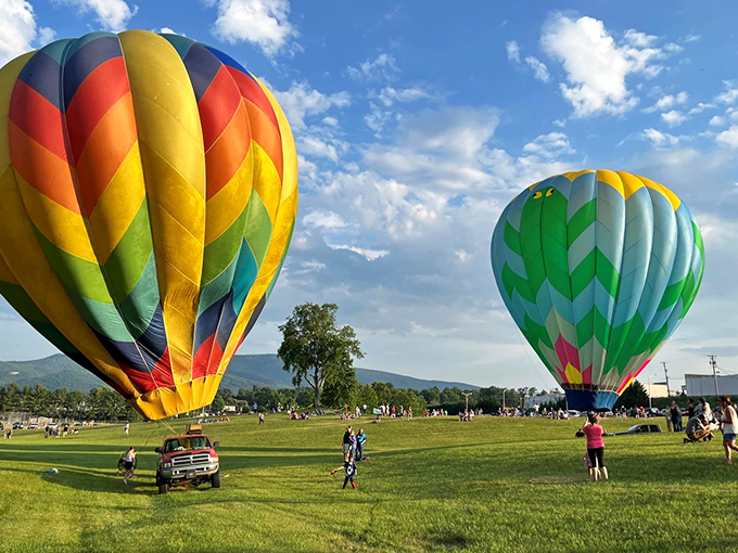 Hot air balloons transform Wytheville's landscape during festival season, adding splashes of color to mountain vistas and small-town celebrations.