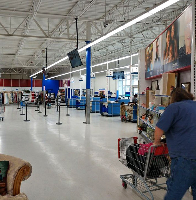 Checkout lanes that rival any department store, where your thrifty treasures transform from someone else's past into your exciting future.