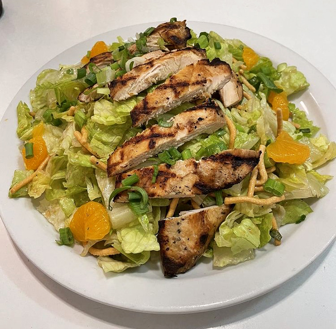 A salad that makes eating healthy feel like cheating. Those mandarin oranges aren't just garnish&mdash;they're little bursts of sunshine.