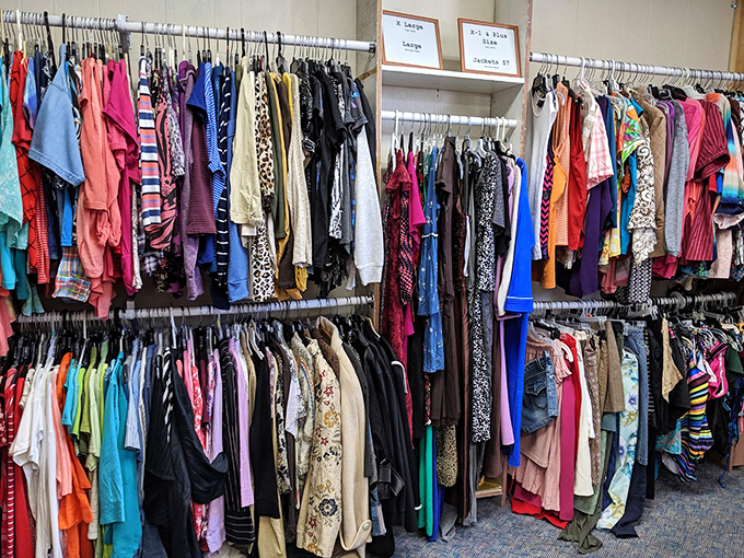 The clothing section: where patience and persistence transform into "No, I didn't just buy this&mdash;I've had it for years" fashion finds.