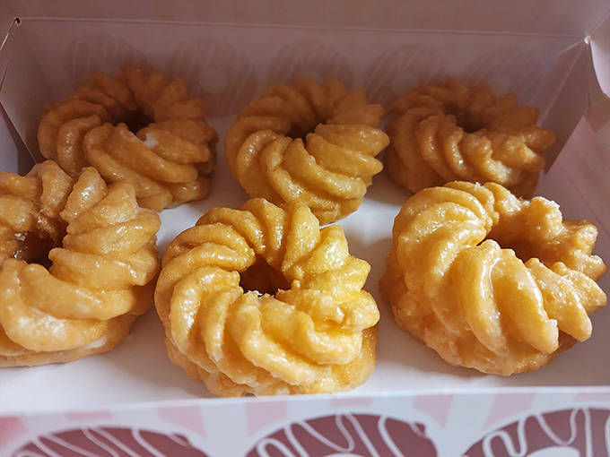 French crullers with ridges designed to maximize your glaze-to-pastry ratio. Engineering perfection you can eat.
