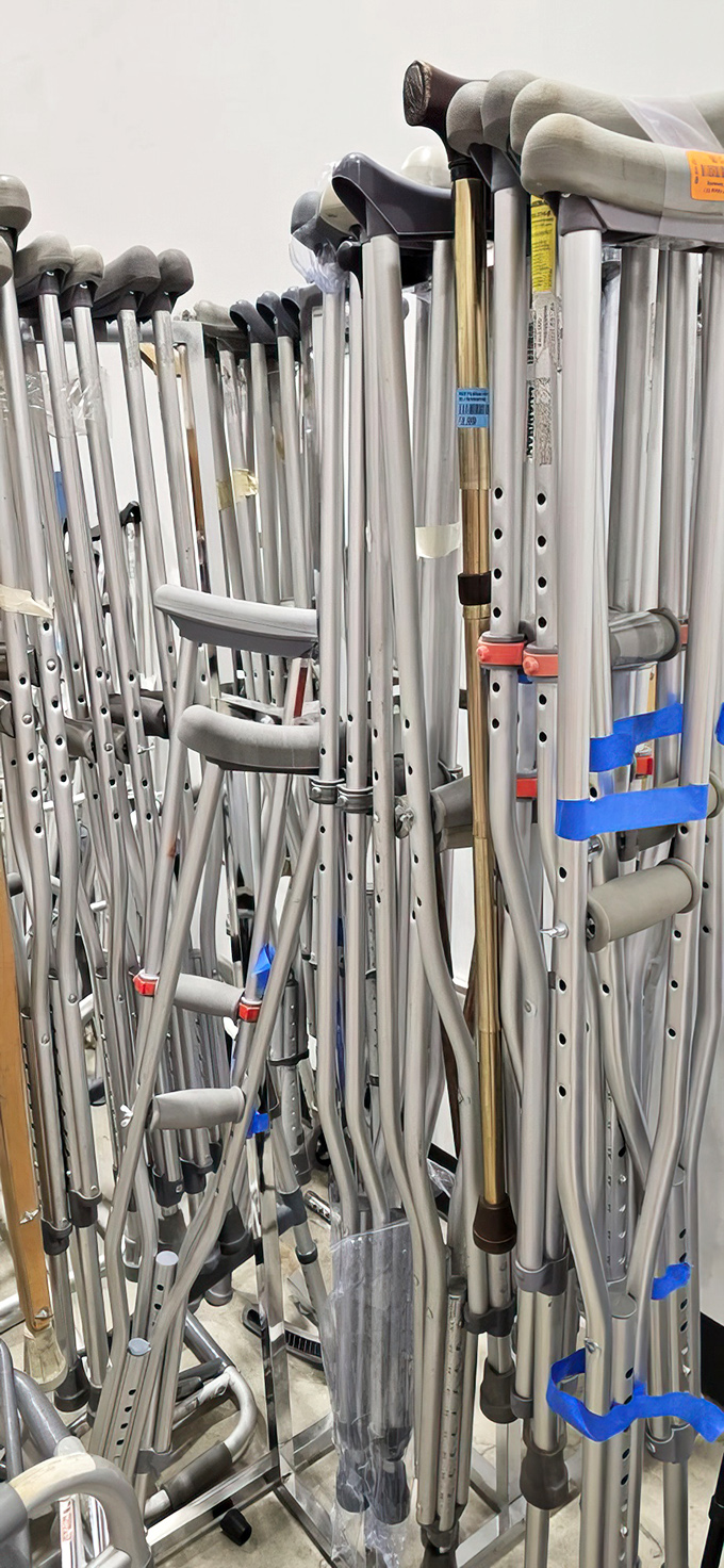 Even medical equipment finds second life here, proving this store truly has something for everyone's needs.