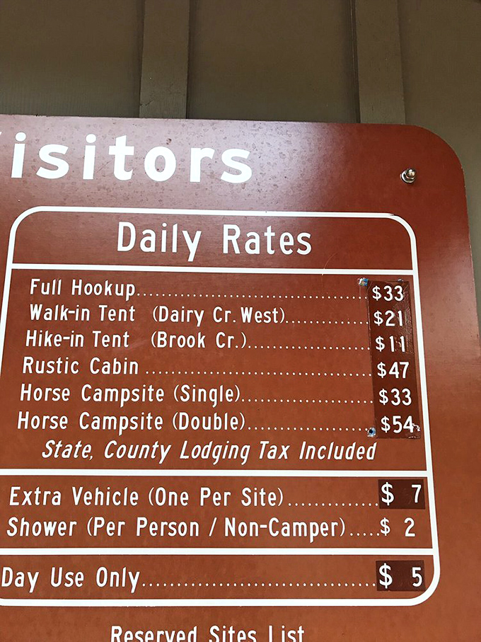 Camping rates that won't require a second mortgage. Proof that some of life's best experiences still come at reasonable prices.