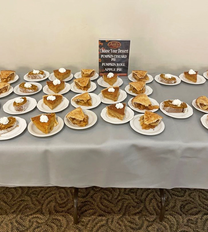 The dessert table presents a pie paradise that would make grandmothers proud&mdash;each slice a testament to the fact that happiness is indeed something you can eat.