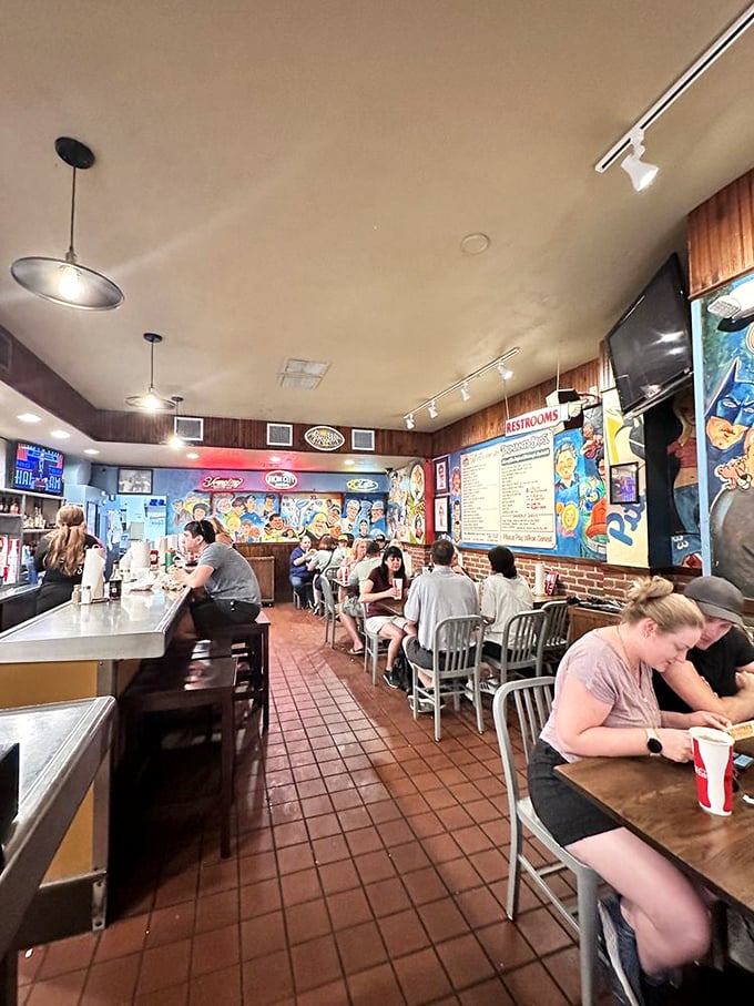 Every table tells a story of conquered sandwiches and satisfied souls who've found their happy place between two slices.