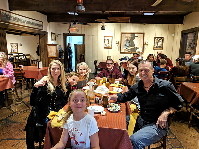Multi-generational dining at its finest&mdash;where family stories are shared over plates that could make a vegetarian reconsider their life choices. Memory-making in progress.