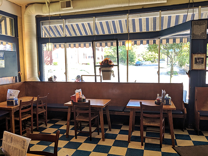 Those wooden booths bathed in natural light create the perfect stage for ice cream performances that deserve a standing ovation.