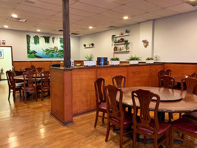 A dining room where conversation flows as smoothly as the perfectly seasoned dishes being served.