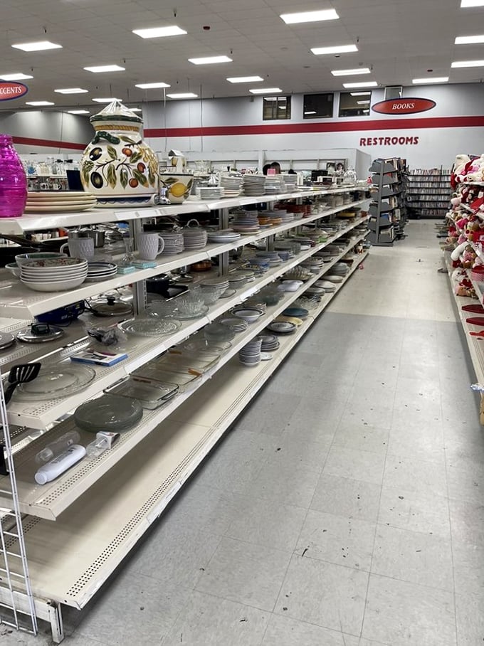 Dishware paradise where incomplete sets, quirky mugs, and that perfect vintage serving platter you didn't know you needed await discovery.