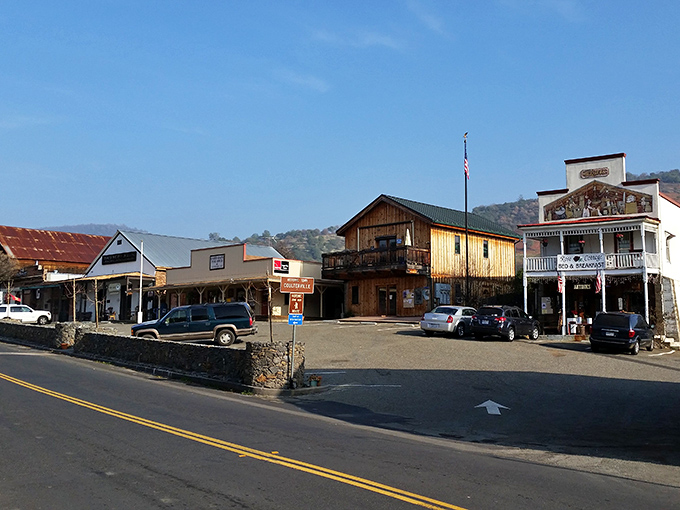 Downtown Coulterville offers a commercial district where "chain store" still refers to what you use on your bicycle.