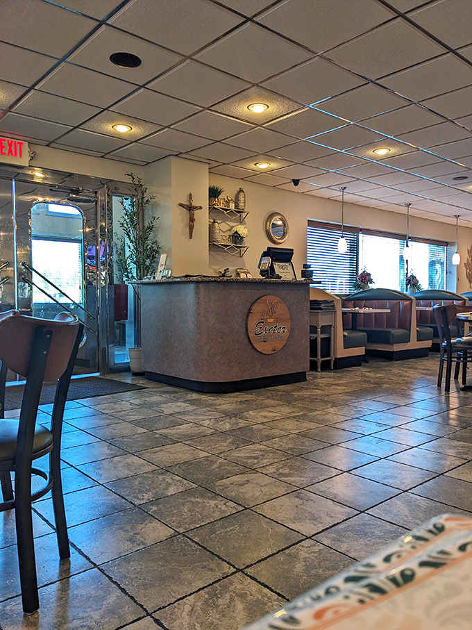 The entrance welcomes you with promise of comfort food adventures waiting just beyond these welcoming doors.