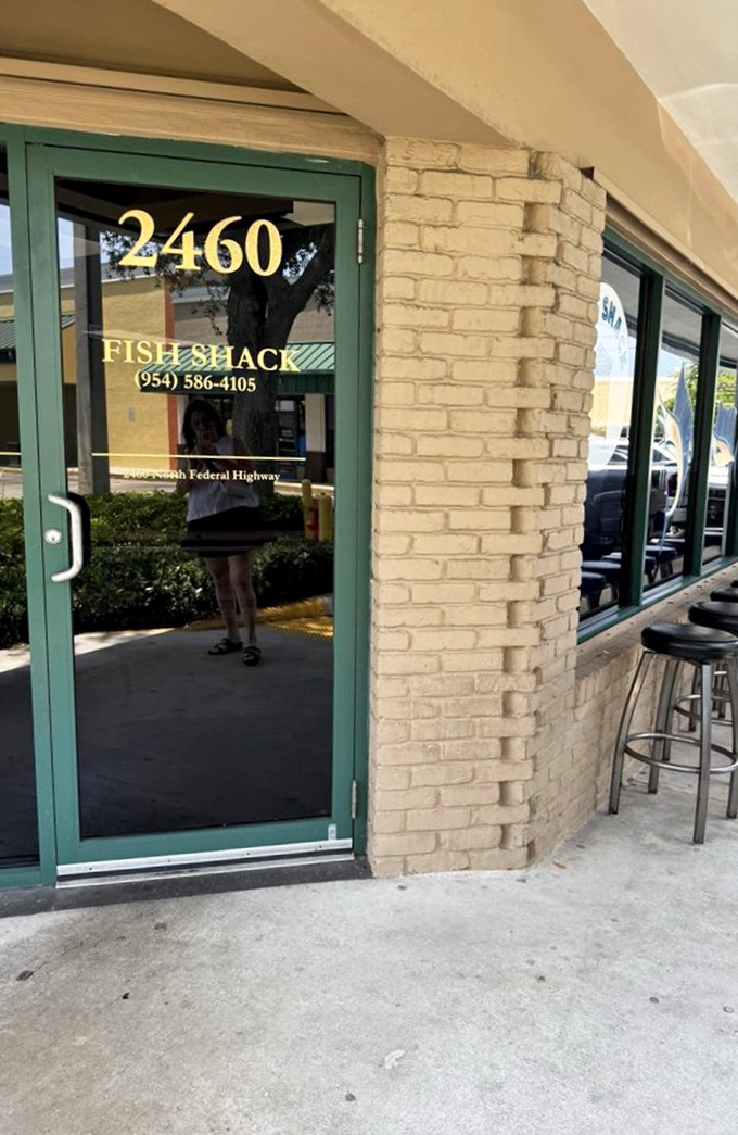 The entrance to paradise at 2460 North Federal Highway &ndash; the doorway between ordinary life and extraordinary seafood.