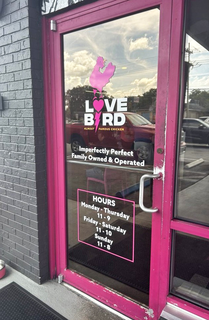 "Imperfectly Perfect" isn't just clever branding&mdash;it's the honest truth about the best comfort food. Note those generous hours for chicken emergencies.