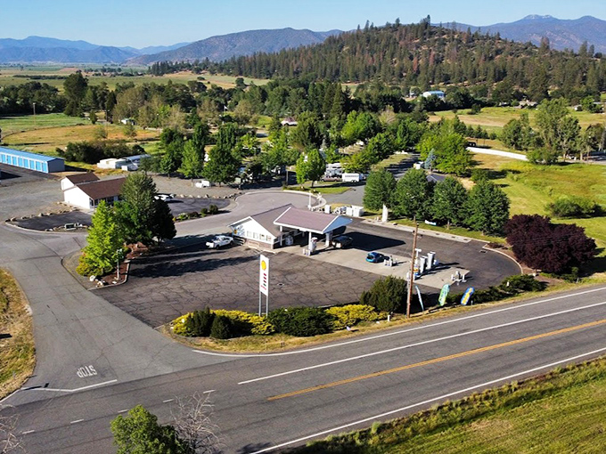 Etna's RV park serves as base camp for outdoor adventurers, surrounded by rolling hills that practically beg to be explored.