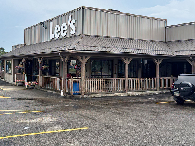"Lee's" announces itself with understated confidence&mdash;no flashy neon needed when your reputation speaks volumes.
