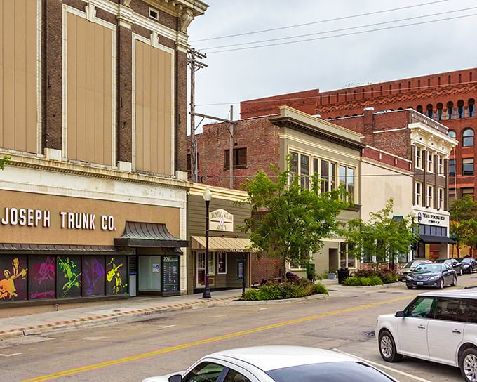 Joseph Trunk Co. anchors a stretch of Felix Street where colorful storefronts invite window-shopping strolls that inevitably turn into unexpected treasure hunts.