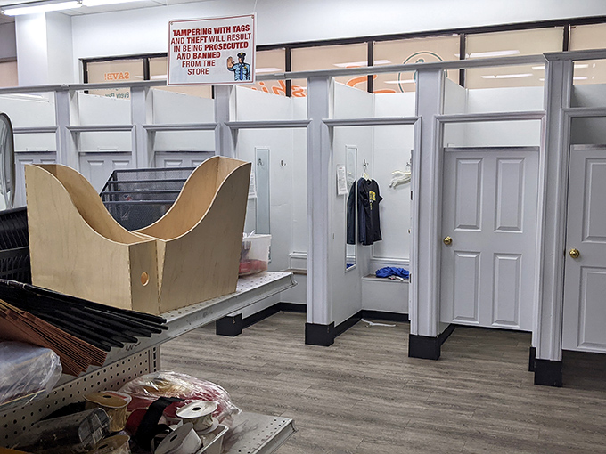 Fitting rooms that have witnessed countless "Does this still work?" moments and spontaneous style evolutions.