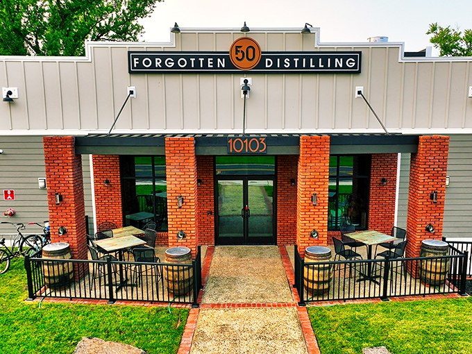 Forgotten 50 Distilling brings craft spirits to Berlin with a tasting room that's both industrial-chic and welcoming&mdash;barrel tables included for that perfect Instagram moment.