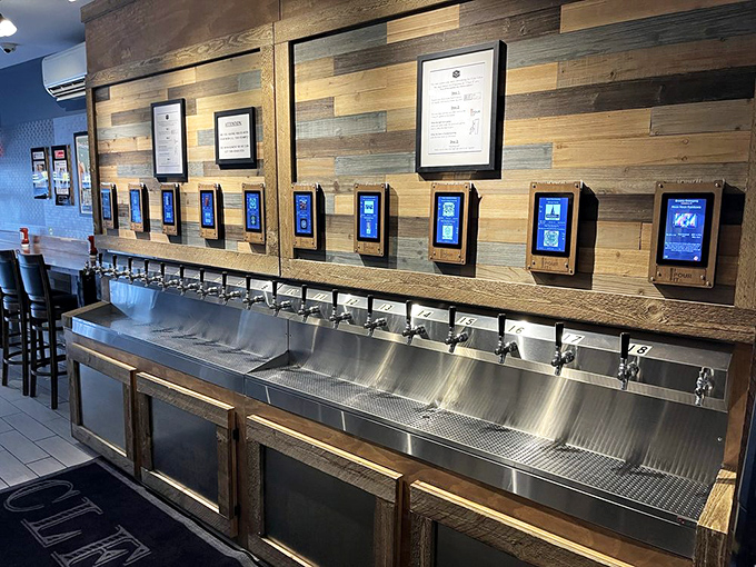 The Fountainhead taproom sign hints at liquid treasures within.