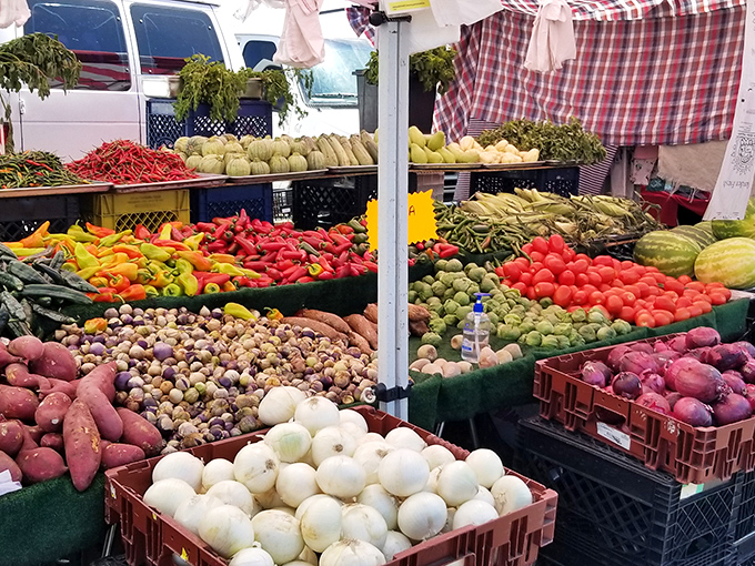 Nature's candy counter, where the produce is fresher than most dating app profiles. Farm-to-table gets real when you can actually chat with the farmers.